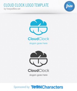 Cloud Clock Logo Template - Free Logo Design Templates
