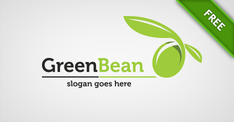 Green Bean Logo Template - Free Logo Design Templates